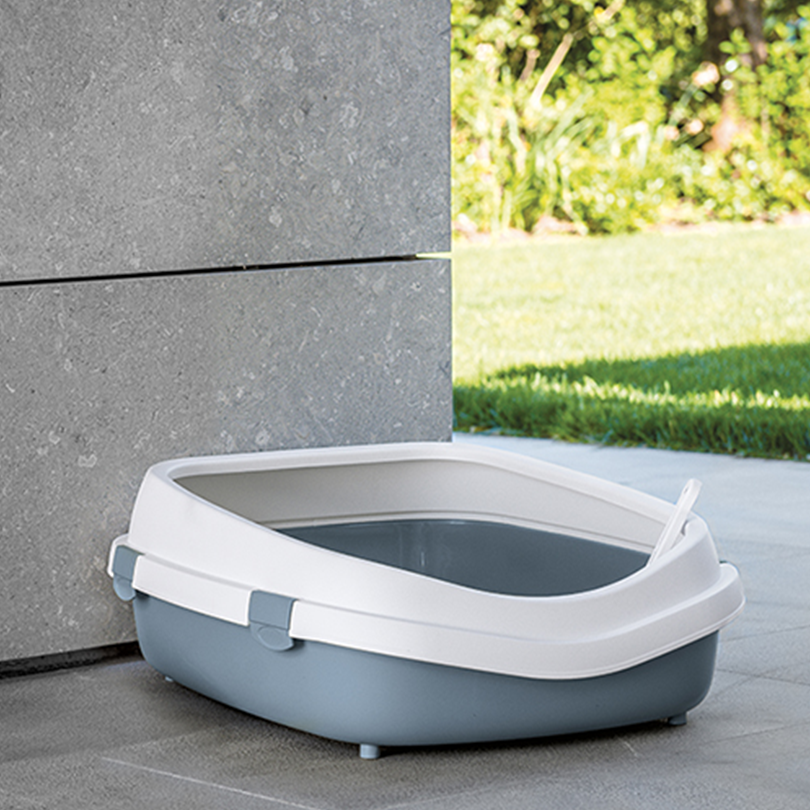 Stefanplast Queen Litter Tray Gray & Azure – Happet