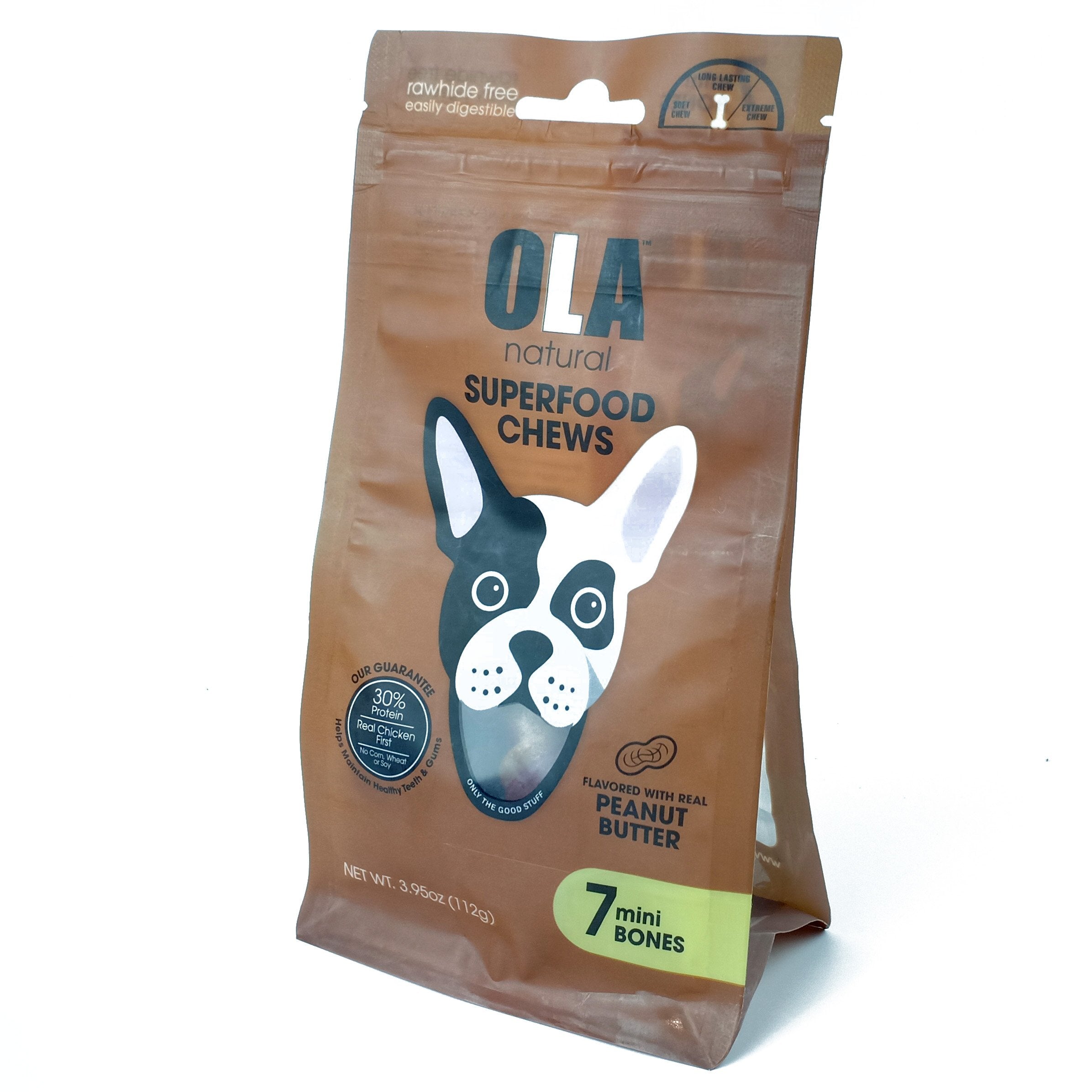 Ola Natural ? peanut butter ? 7 mini Bones 112g – Happet