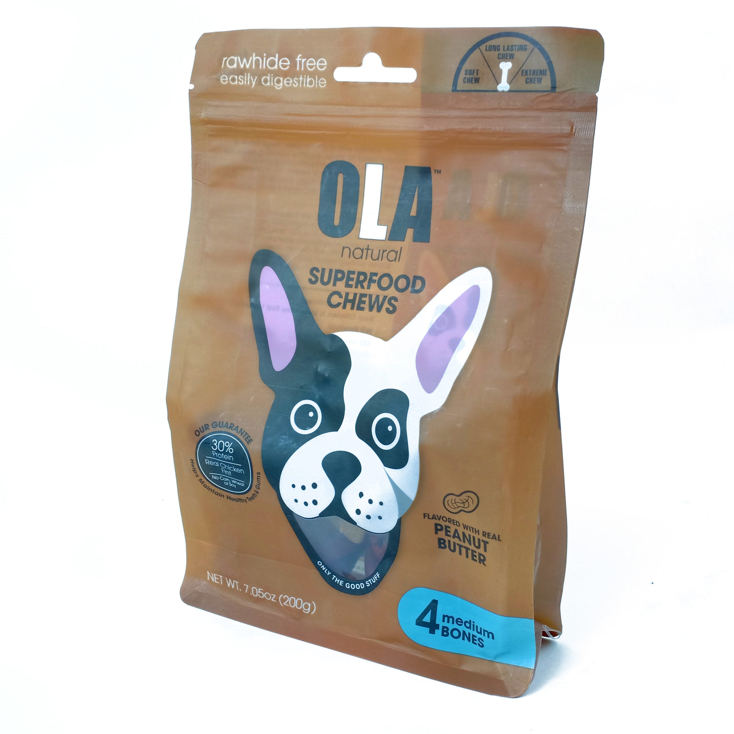 Ola Natural ? peanut butter ? 4 Medium Bones 200g – Happet