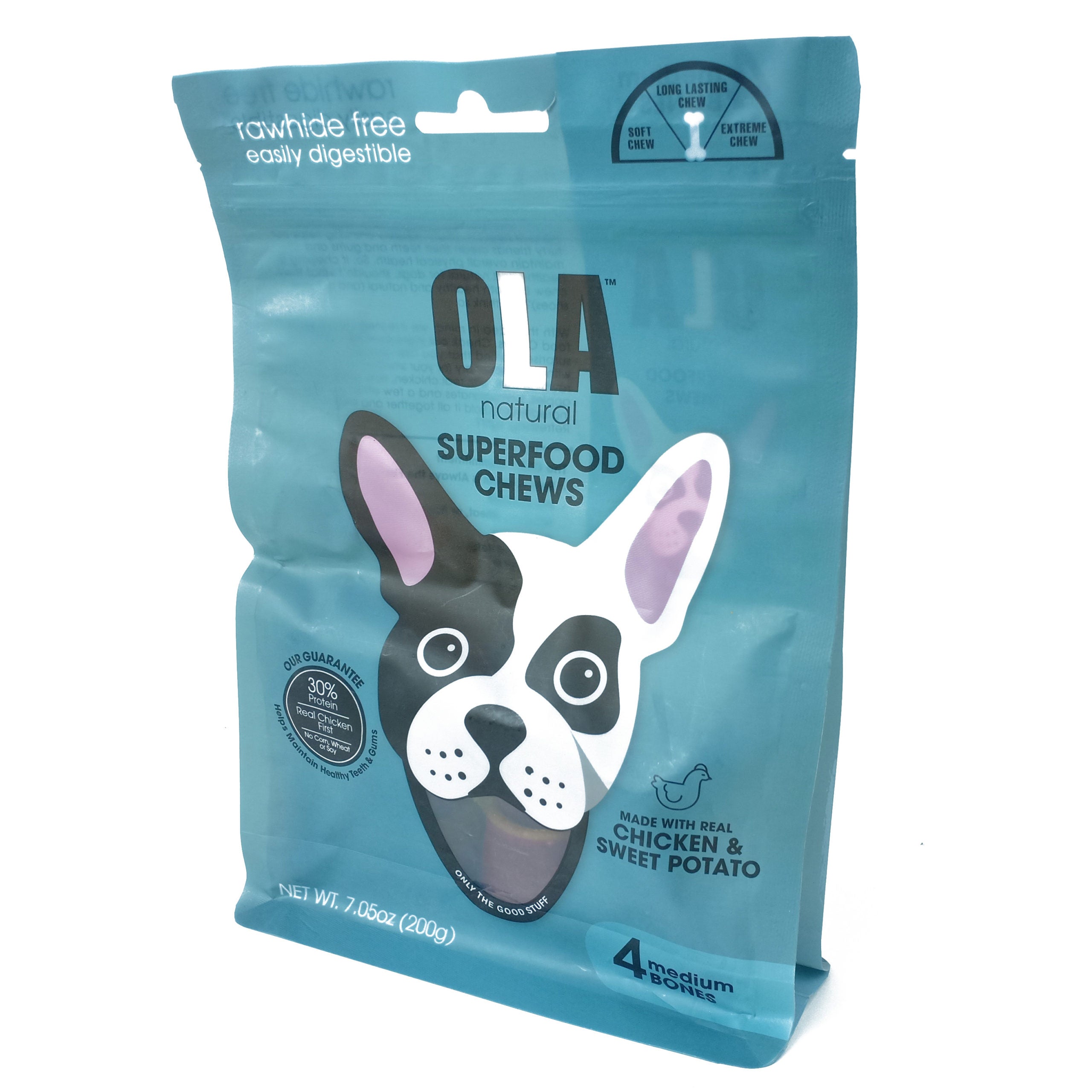 Ola Natural ? chicken & Sweet Potato ? 4 Medium Bones 200g – Happet
