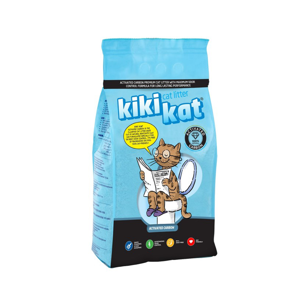 KIKI KAT CAT LITTER 10LT ( Activated Carbon ) – Happet