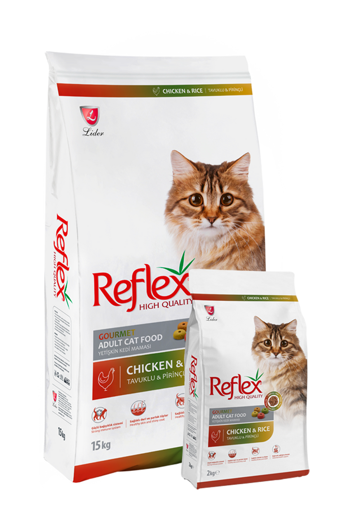 Reflex Gourmet Adult Cat Dry Food with Chicken & Rice 15 Kg – Happet