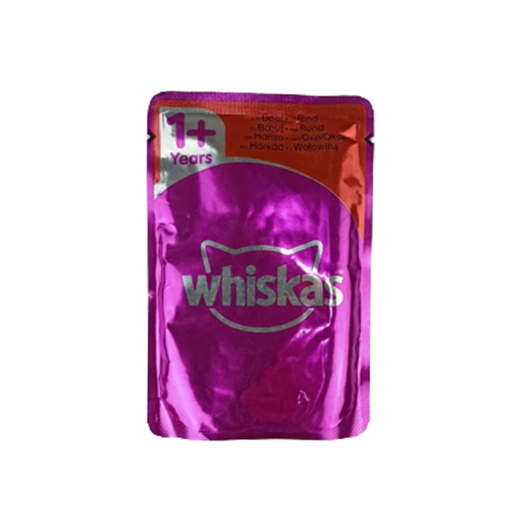 Whiskas Wet cat food with Beef 100 g – Happet