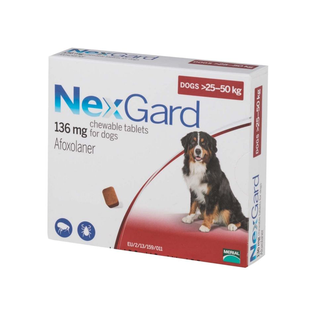 NexGard for Dogs 25-50kg One Chewable tablet – Happet