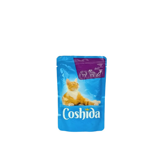 Coshida wet cat food with (Veal & Game) in carrot Jelly 100 g – Happet